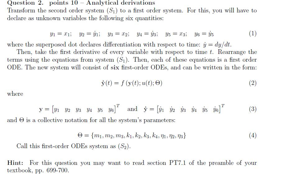 Solved Question 2. points 10 -Analytical derivations | Chegg.com