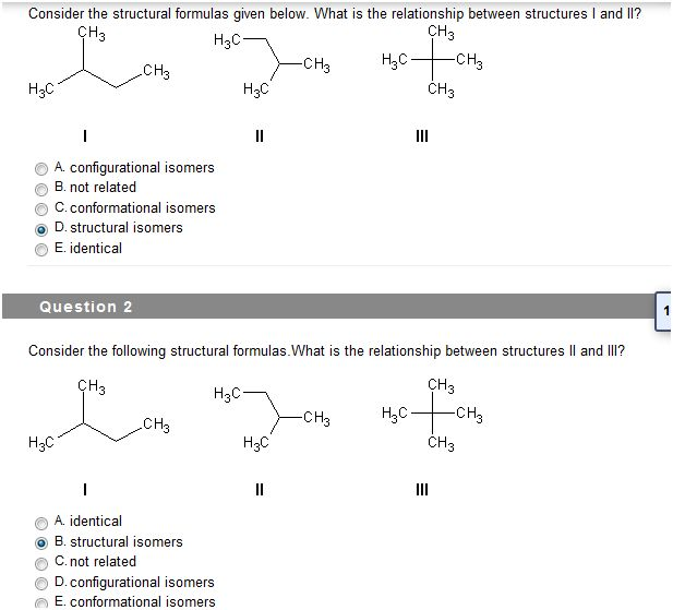 Solved Consider the structural formulas given below. What is | Chegg.com
