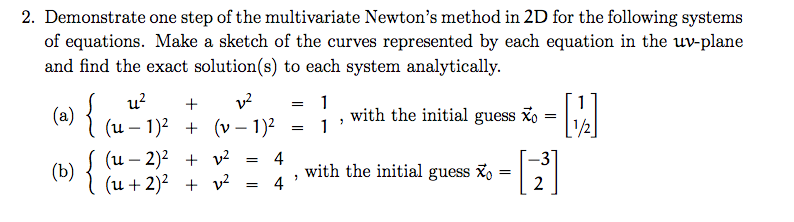 Solved 2. Demonstrate one step of the multivariate Newton's | Chegg.com
