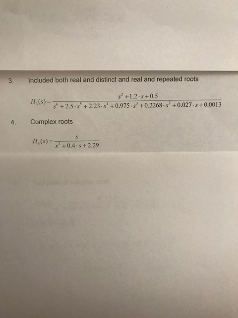 Solved 3. Included both real and distinct and real and | Chegg.com