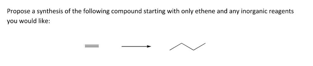 Solved Propose a synthesis of the following compound | Chegg.com