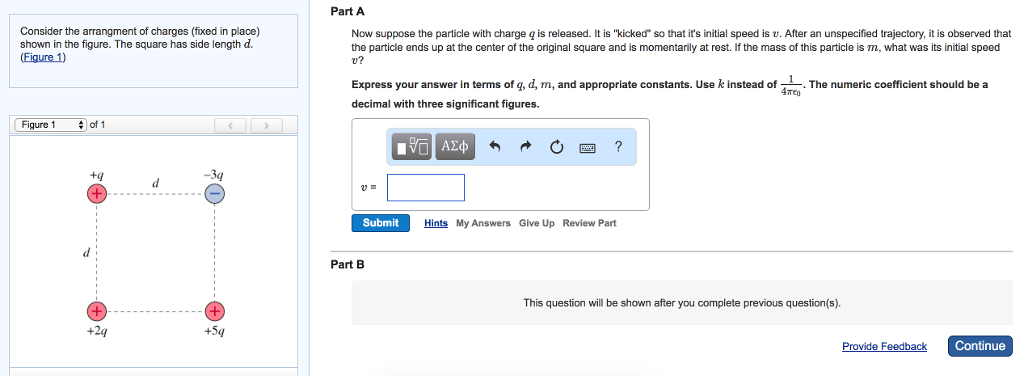 Solved Consider the arrangement of charges (fixed in place) | Chegg.com