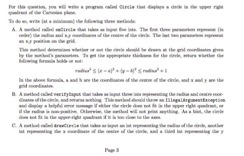 For this question, you will write a program called | Chegg.com