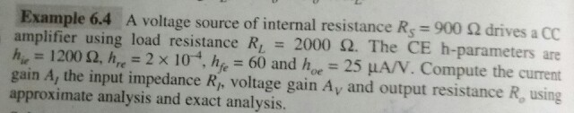 Solved Example 6.4 A voltage source of internal resistance | Chegg.com