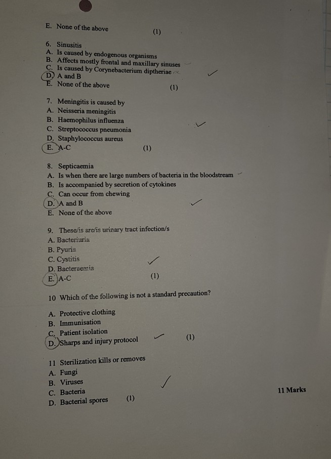 Solved 1. The structure responsible for bacterial attachment | Chegg.com