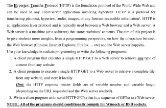 Solved The Hypertext Transfer Protocol (HTTP) is the | Chegg.com