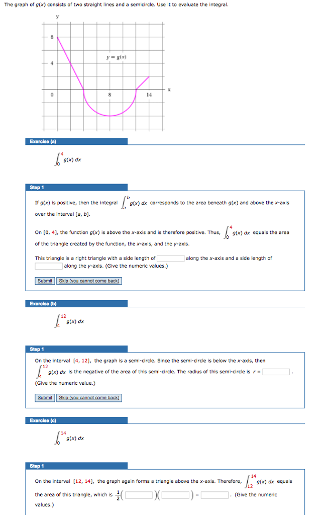 Solved The graph of g(x) consists of two straight lines and | Chegg.com