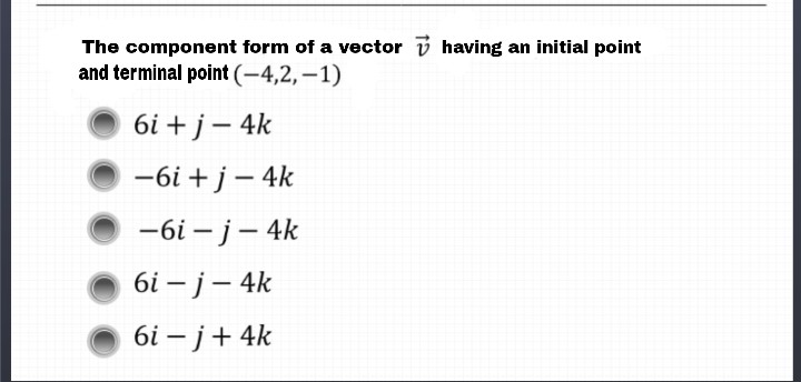 Solved The component form of a vector v having an initial | Chegg.com