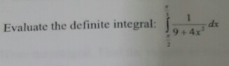 Solved Evaluate the definite integral: integral^pi/1_pi/2 | Chegg.com