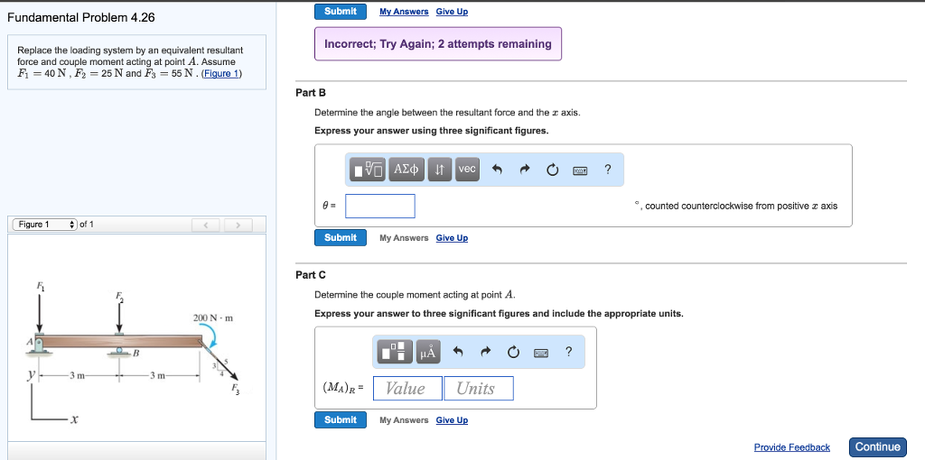 Solved Replace the loading system by an equivalent resultant | Chegg.com
