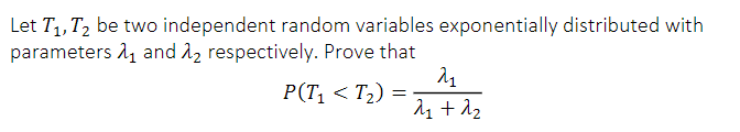 Solved Let T1, T2 be two independent random variables | Chegg.com
