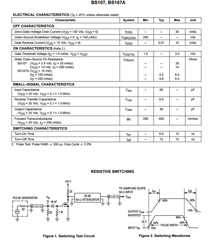 In the problem we are using the NMOS transistor BS107 | Chegg.com