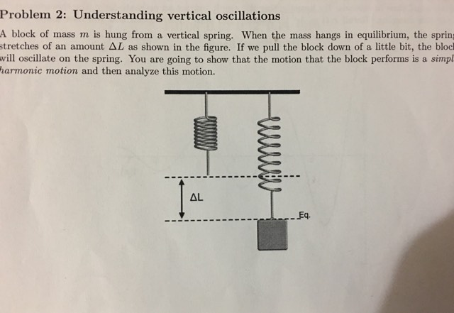 Solved Problem 2: Understanding vertical oscillations A | Chegg.com
