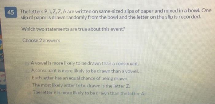 Solved The letters P, I, Z, Z, A are written on same-sized | Chegg.com