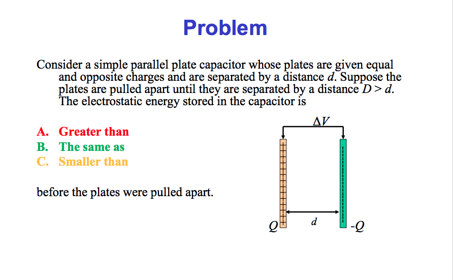 Solved Consider a simple parallel plate capacitor whose | Chegg.com