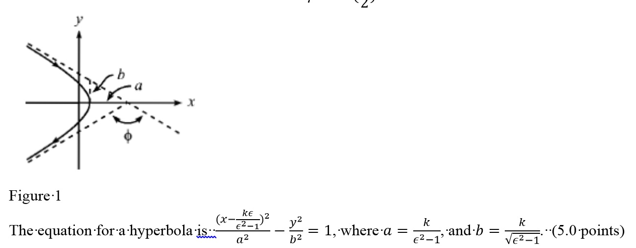 Solved The.equation.for.a.hyperbola.is. = 1, .where.a = | Chegg.com
