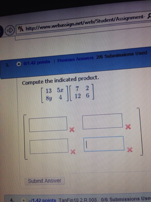 Solved compute the indicated product | Chegg.com