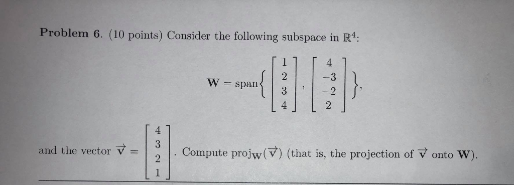 Solved Problem 6. (10 points) Consider the following | Chegg.com