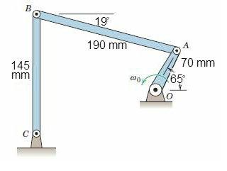 Solved A four-bar linkage is shown in the figure (the ground | Chegg.com