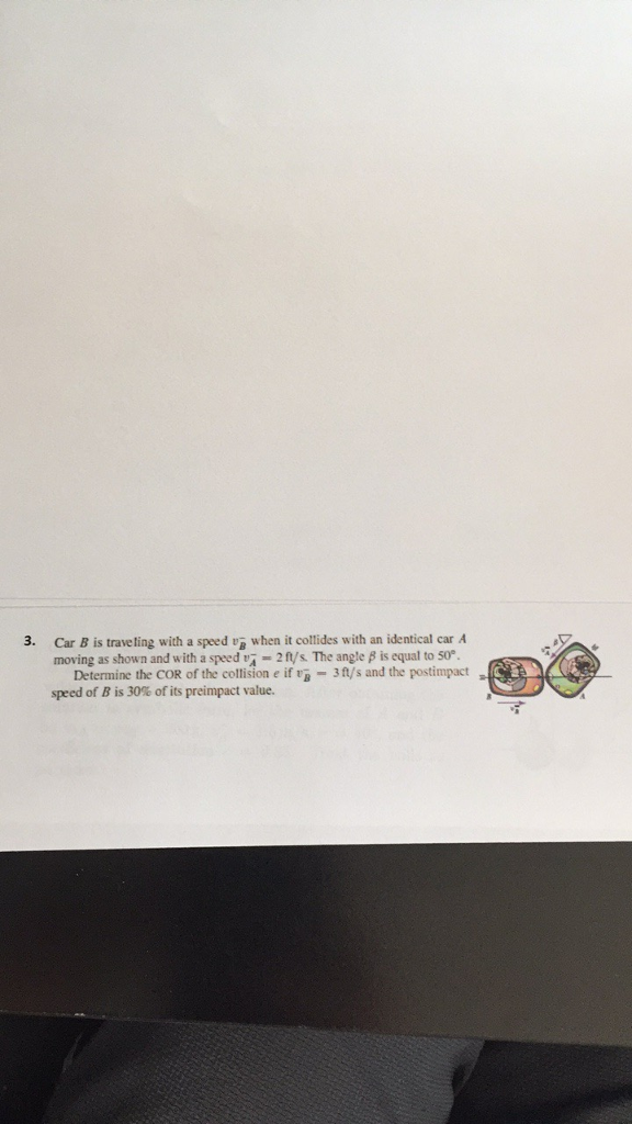 Solved Car B Is Traveling With A Speed V B When It Chegg