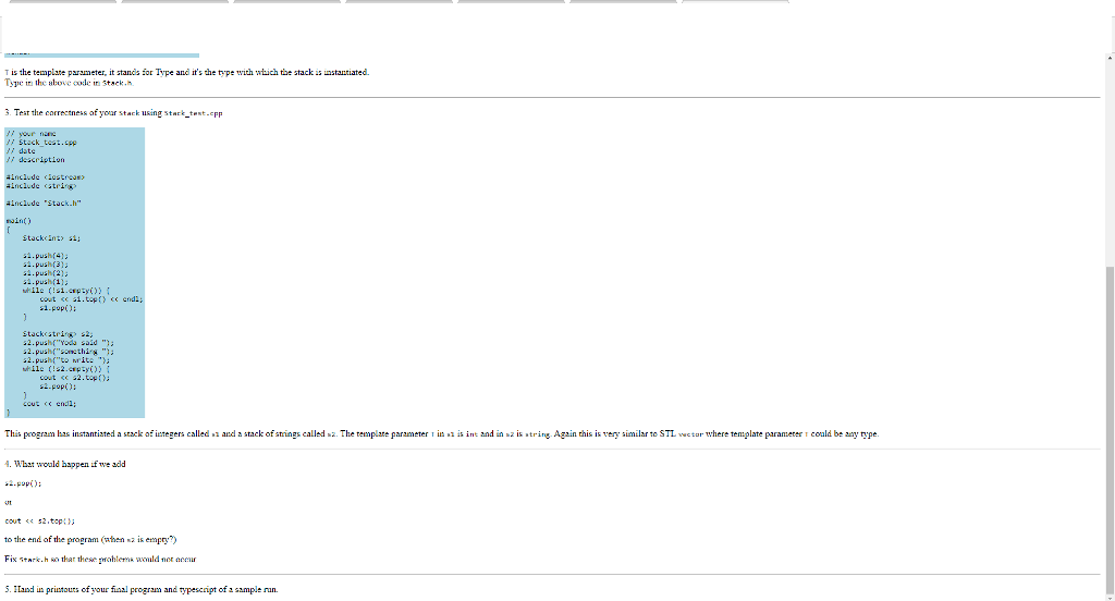 Solved CSE 202 Lab 9: Stacks, Templates, and Adapters 1. | Chegg.com