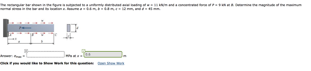 Solved The rectangular bar shown in the figure is subjected | Chegg.com
