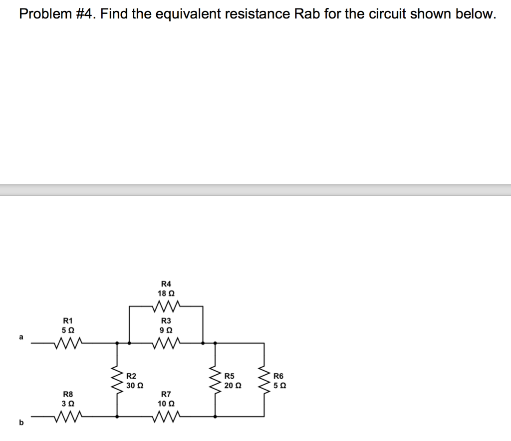 Solved Find the equivalent resistance Rab for the circuit | Chegg.com