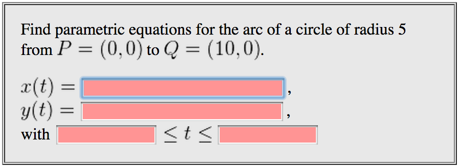 Solved Find parametric equations for the arc of a circle of | Chegg.com