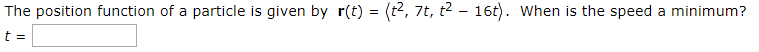 Solved The position function of a particle is given by r(t) | Chegg.com