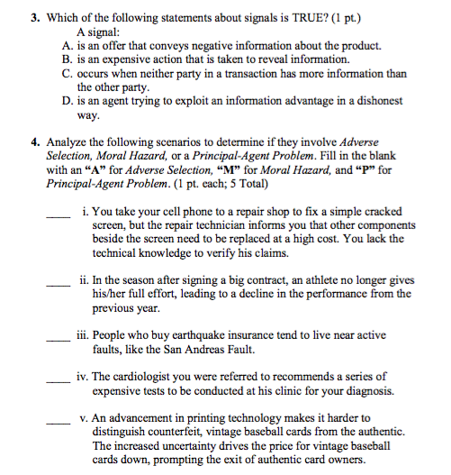 Solved Which of the following statements about signals is | Chegg.com