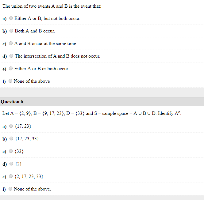 Solved )Either A or B, but not both occur. b) Both A and B | Chegg.com