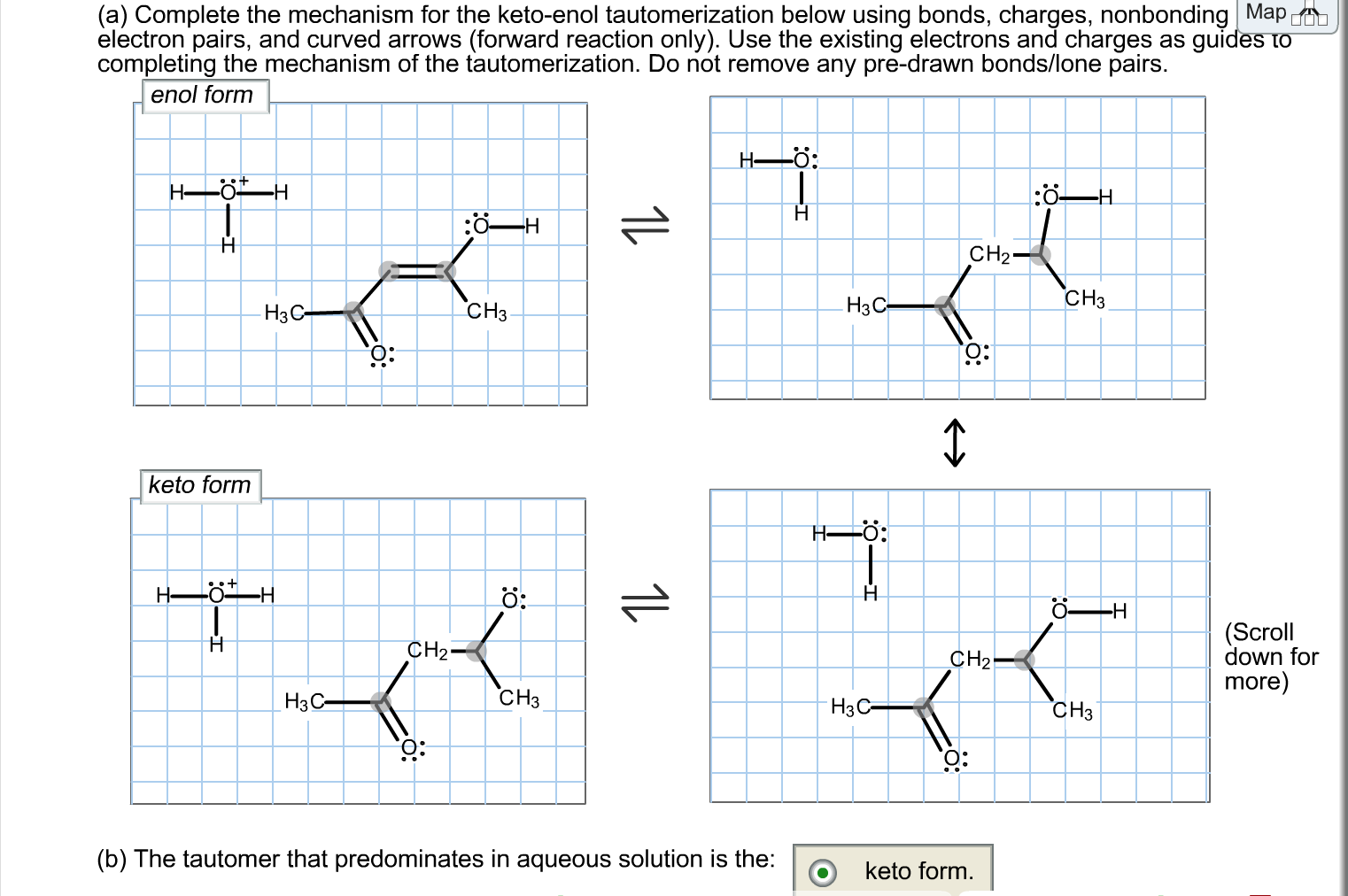 Solved Complete the mechanism for the keto-enol | Chegg.com