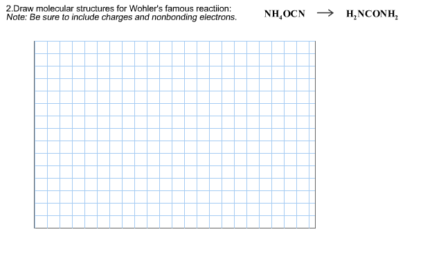 Solved 2.Draw molecular structures for Wohler\'s famous | Chegg.com