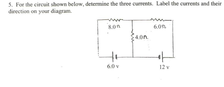 Solved 5. For the circuit shown below, determine the three | Chegg.com