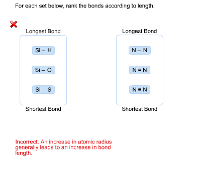 Solved For each set below, rank the bonds according to | Chegg.com