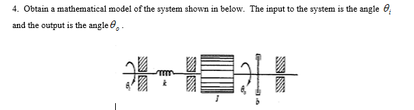 Solved Obtain a mathematical model of the system shown in | Chegg.com