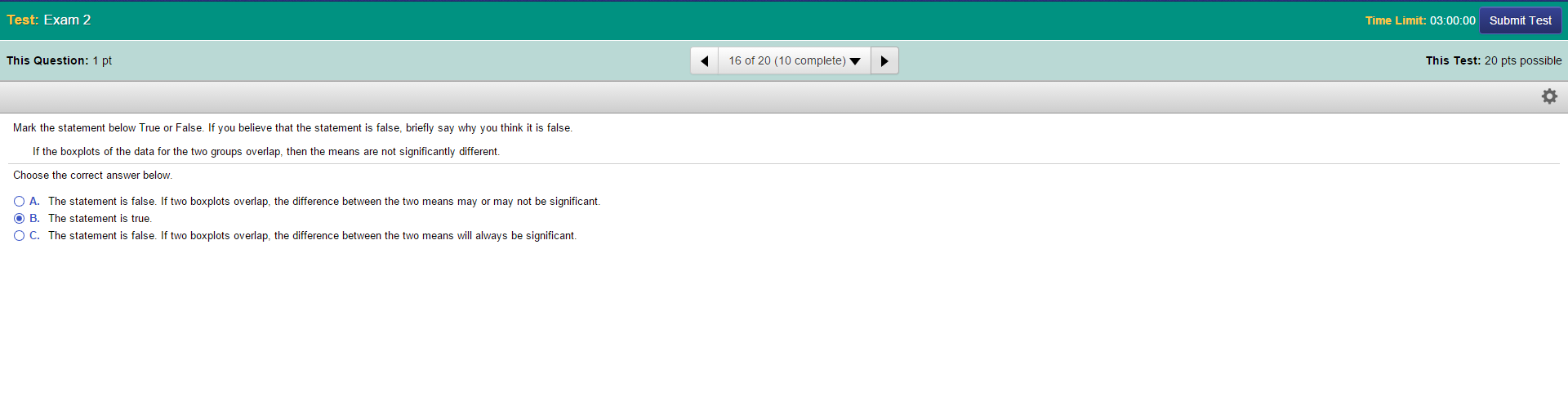 Mark the statement below True or False. If you | Chegg.com