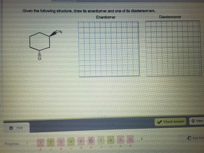 Solved Given the following structure, draw its enantiomer | Chegg.com