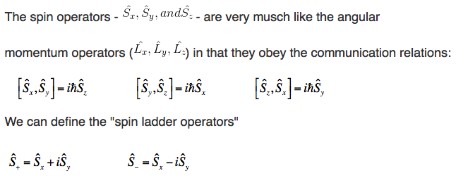 Solved The spin operators Sr, Su, ands are very musch like | Chegg.com