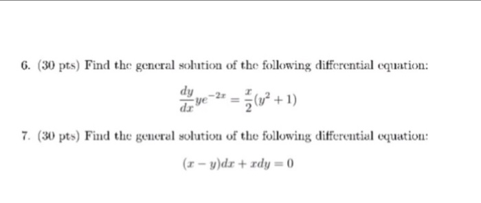Solved Find the general solution of the following | Chegg.com