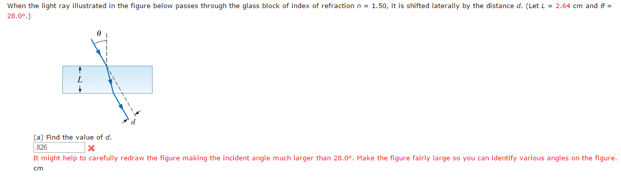 Solved When the light ray illustrated in the figure below | Chegg.com