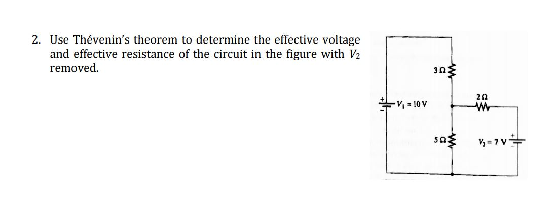 Solved Use Thevenin's theorem to determine the effective | Chegg.com