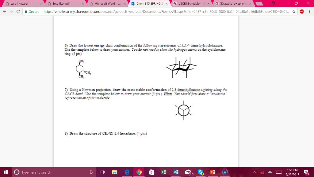 Solved #6. Draw the lowest energy chair conformation of the | Chegg.com