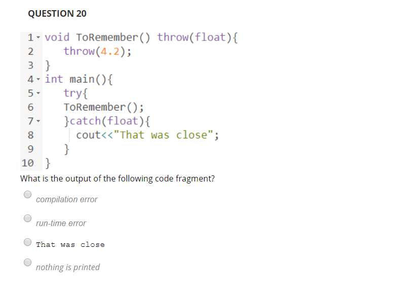 Solved QUESTION 1 The Java compiler checks that all | Chegg.com