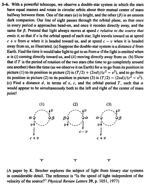 3-6. With a powerful telescope, we observe a | Chegg.com