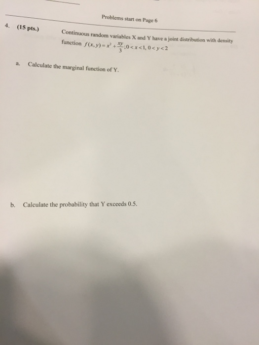Solved Continuous random variables X and Y have a joint | Chegg.com