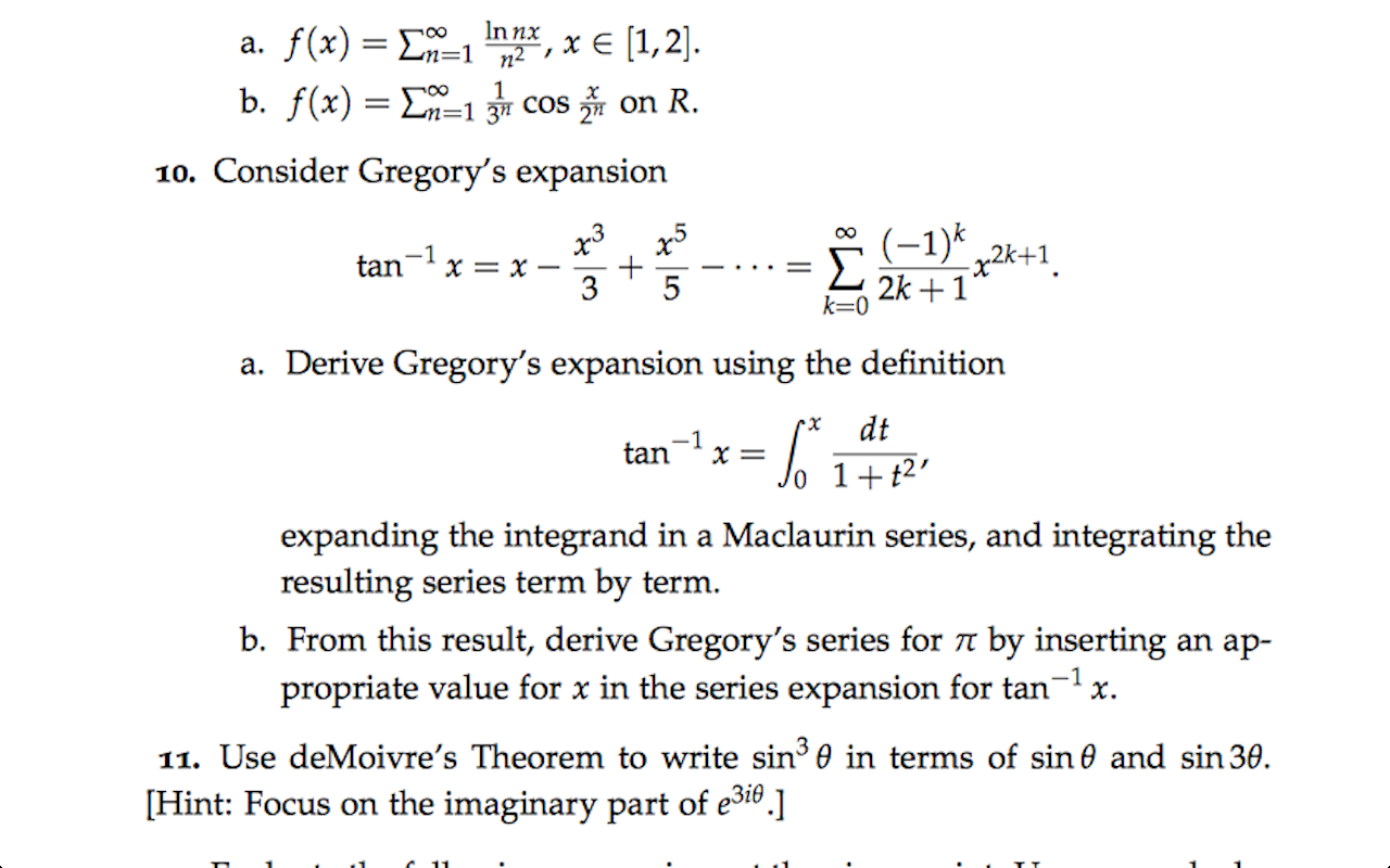 Solved Consider Gregory's expansion Derive Gregory's | Chegg.com