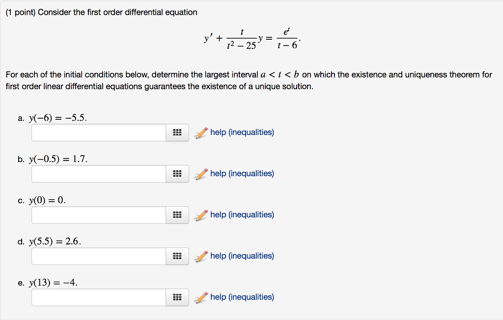 Solved Consider the first order differential equation y' + | Chegg.com