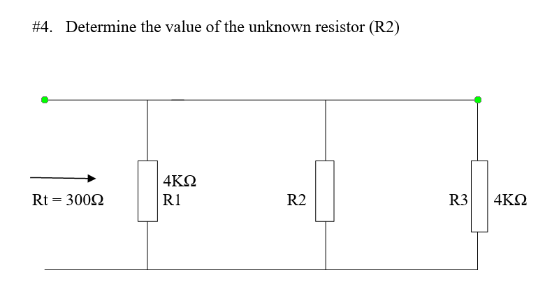 Solved #4. Determine the value of the unknown resistor (R2) | Chegg.com