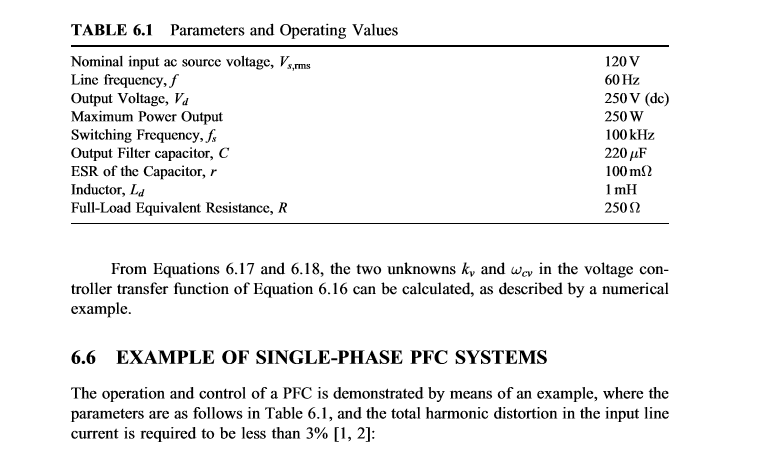 TABLE 6.1 Parameters and Operating Values Nominal | Chegg.com